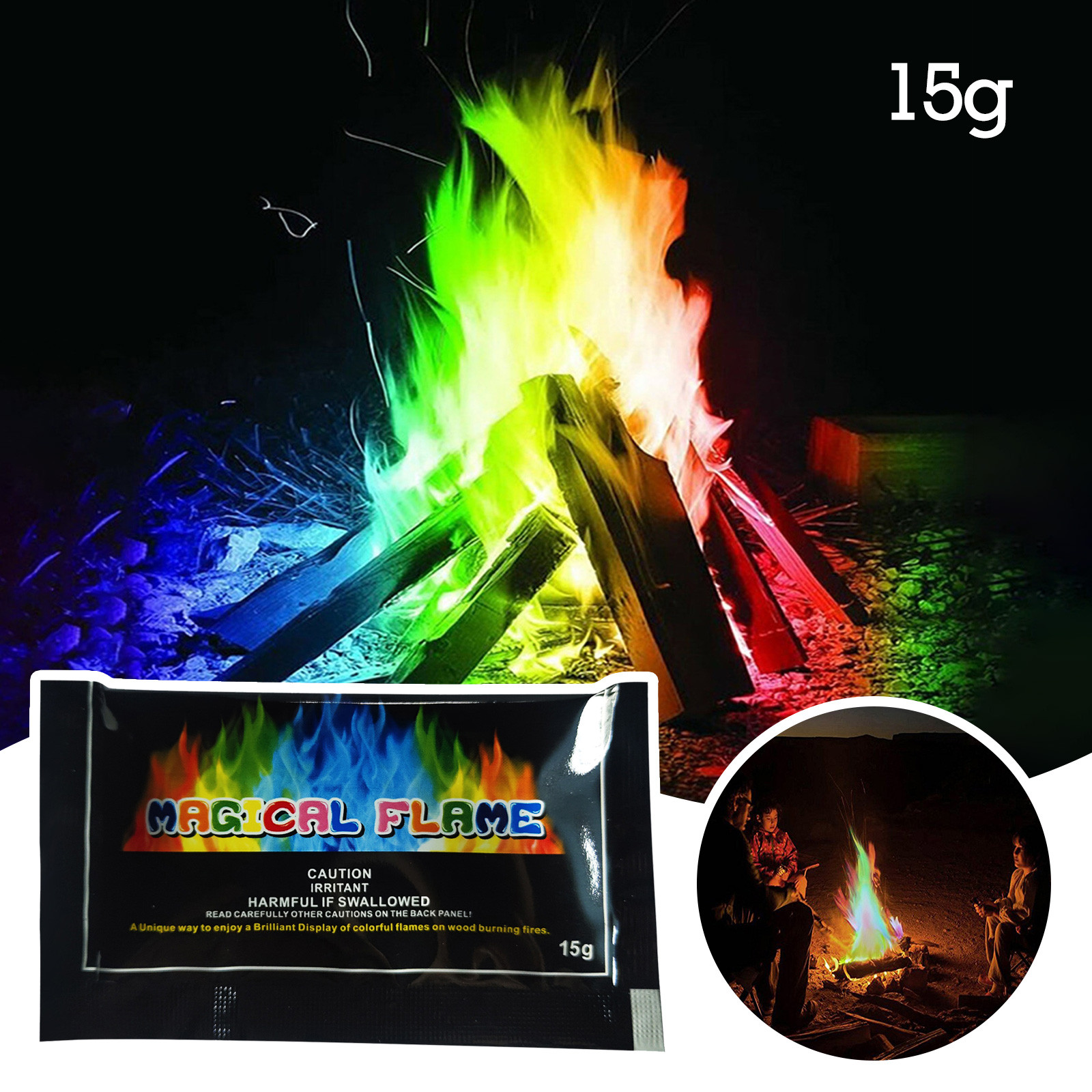 Fire Color Changing Packets 15g，Color Fire Packets for Outdoor ...